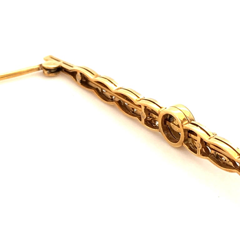 Victorian Natural Pearl and Diamond Bar Pin For Sale at 1stDibs