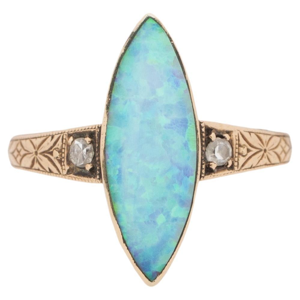 Navette Style Marquise Shaped Diamond Ring at 1stDibs