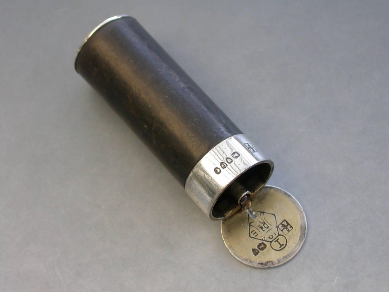 Victorian Novelty Silver Shot Gun Cartridge Vesta Case For Sale at 1stDibs