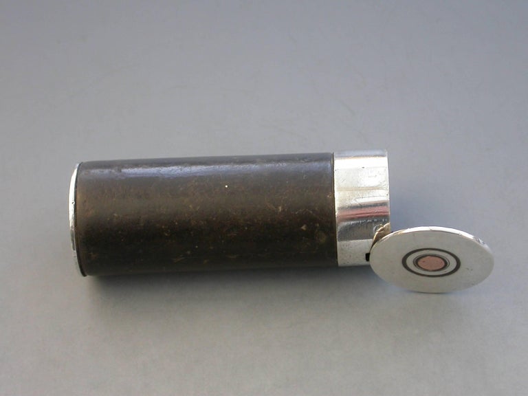 Victorian Novelty Silver Shot Gun Cartridge Vesta Case For Sale at 1stDibs