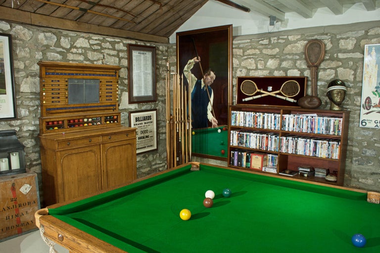 Victorian Oak Billiard, Lifepool Scoreboard with Cabinet For Sale at ...