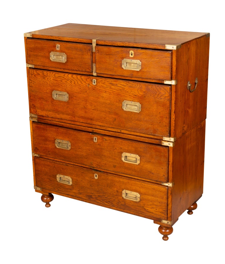 Victorian Oak Campaign Chest For Sale at 1stDibs