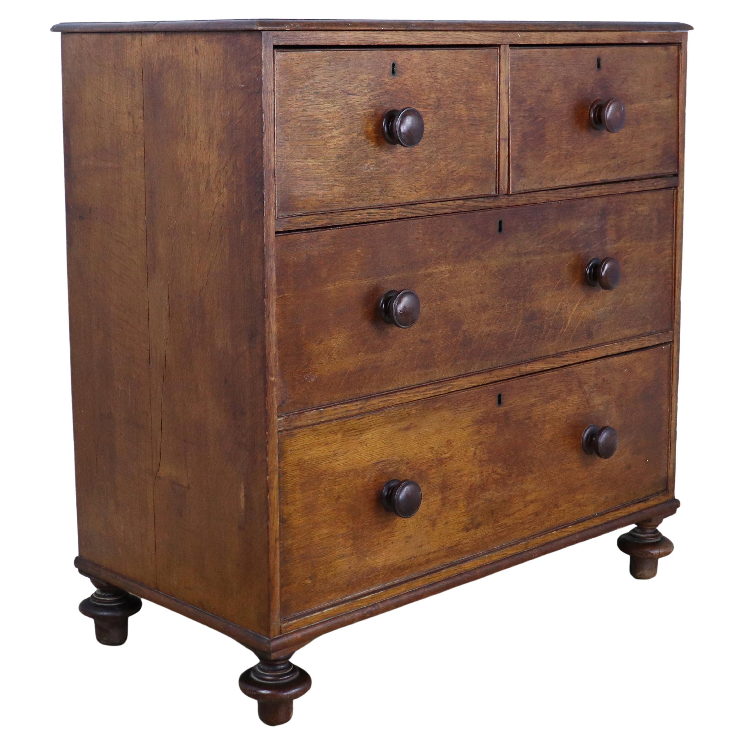 Victorian Oak Chest of Drawers at 1stDibs