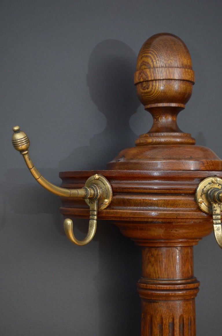 Victorian Oak Coat Stand For Sale at 1stDibs
