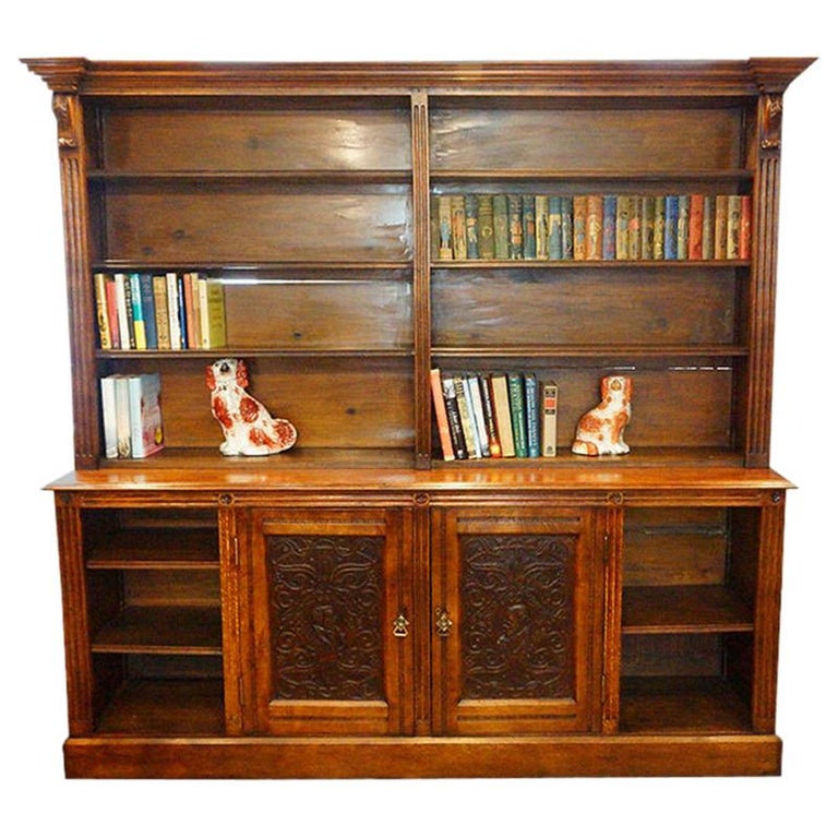 Victorian Oak Library Bookcase at 1stdibs