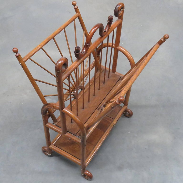 Victorian Oak Magazine Rack at 1stDibs