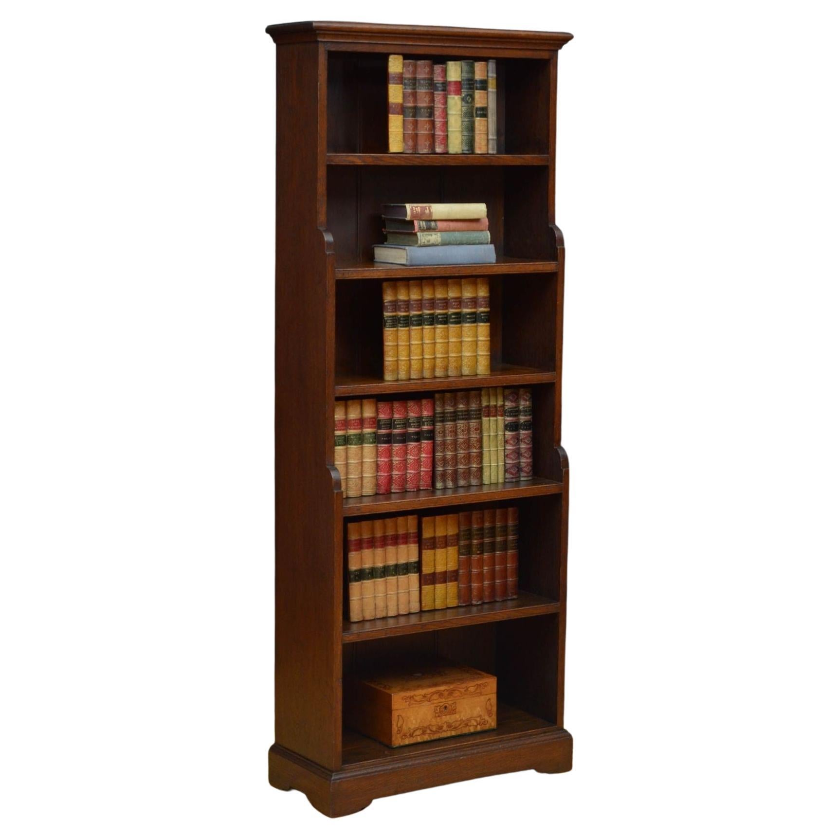 Three Large Oak Sectional Waterfall Barrister Bookcases at 1stDibs ...