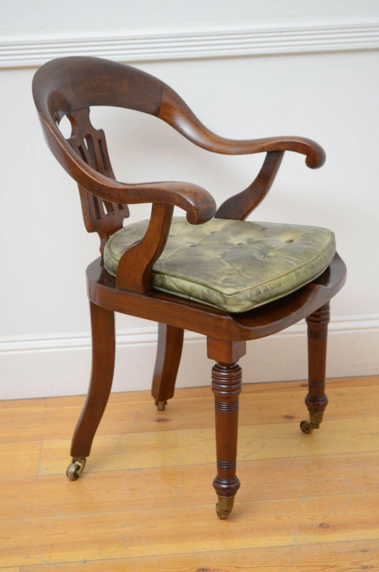 Victorian Office Chair / Desk Chair For Sale at 1stDibs