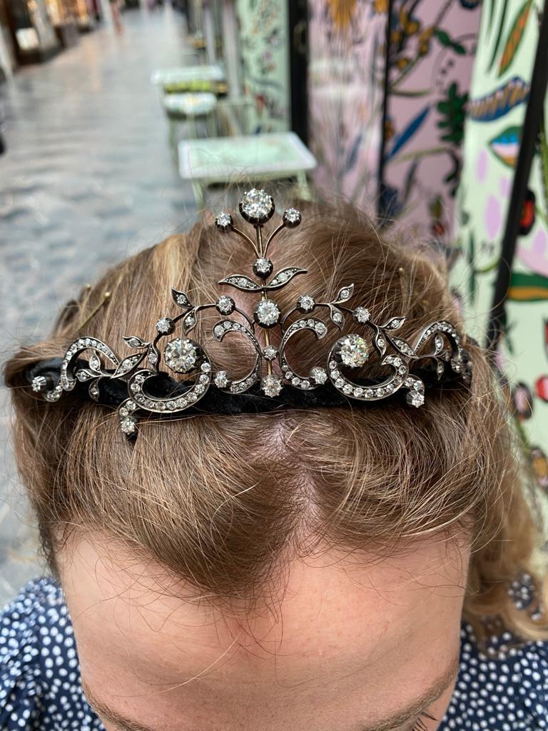 Victorian Old Cut Diamond Tiara For Sale at 1stDibs