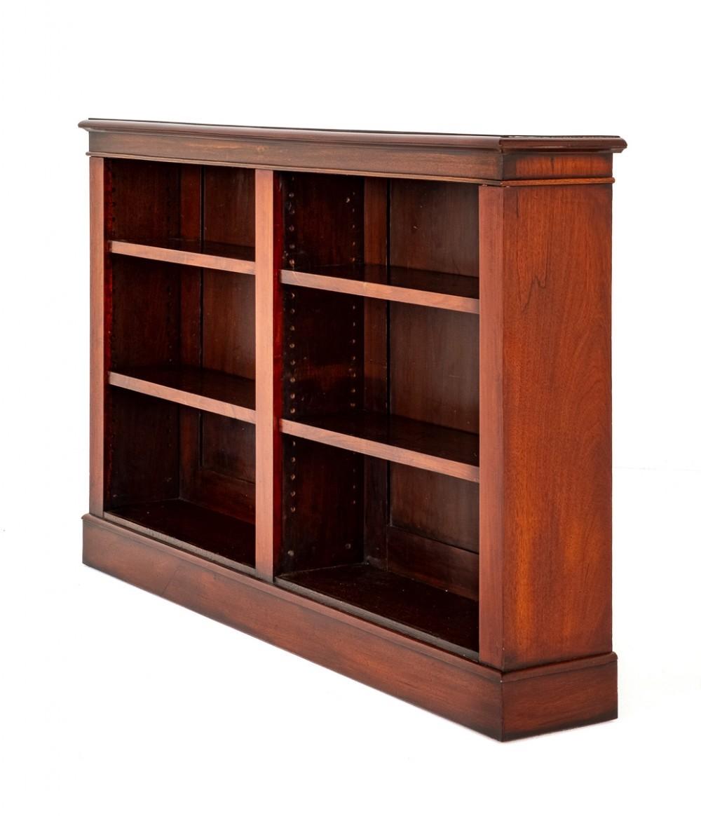 Victorian Open Front Bookcase Mahogany Antique Book Shelf For Sale at ...
