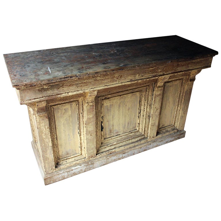 Victorian Painted Pine Shop Counter, circa 1870-1880 at 1stDibs