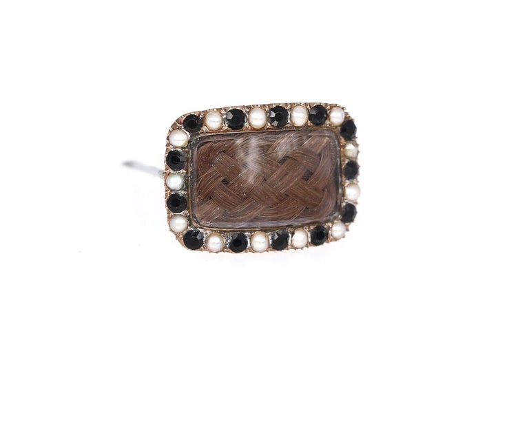 Victorian Pearl Jet Brooch, 1880 at 1stDibs