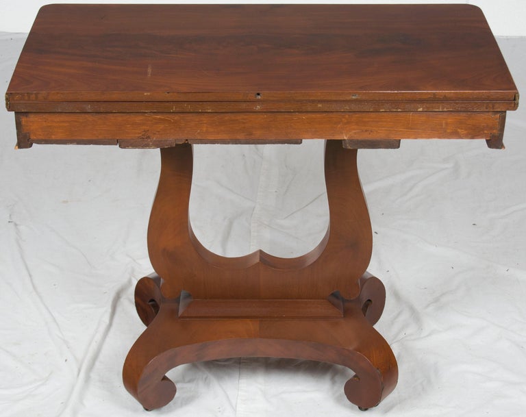 Victorian Period Mahogany Flip Top Card Table on Pedestal Base For Sale ...