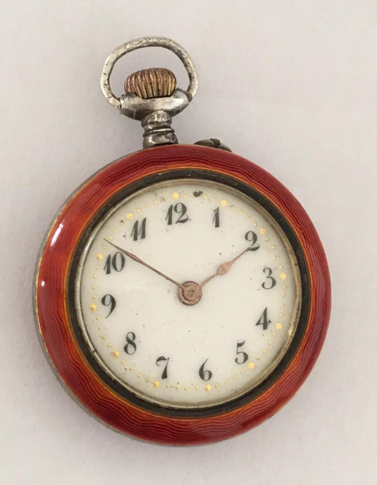 Victorian Period Red Enamel Pocket / Fob Watch For Sale at 1stDibs ...