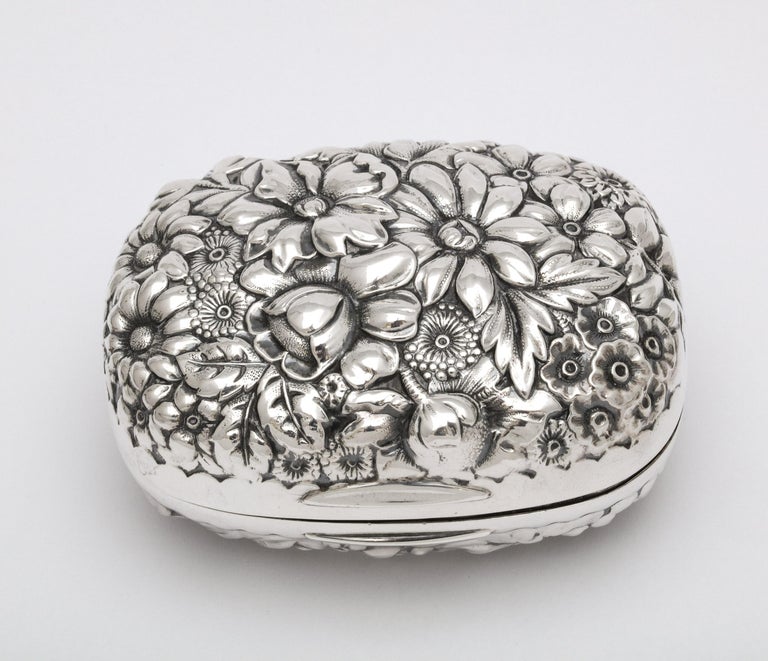Victorian Period Sterling Silver Soap Box with Hinged Lid, Gorham at ...