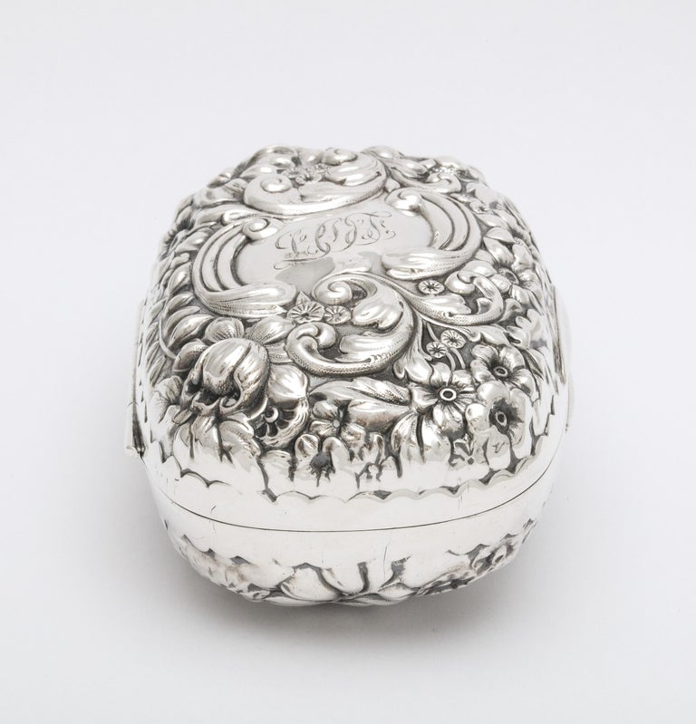 Victorian Period Sterling Silver Soap Box with Hinged Lid, Gorham at ...
