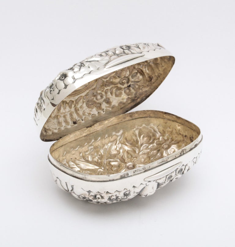 Victorian Period Sterling Silver Soap Box with Hinged Lid, Gorham at ...
