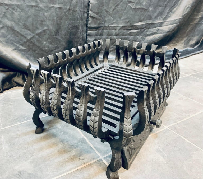 Victorian Period Style Cast Iron Fire Grate For Sale at 1stDibs