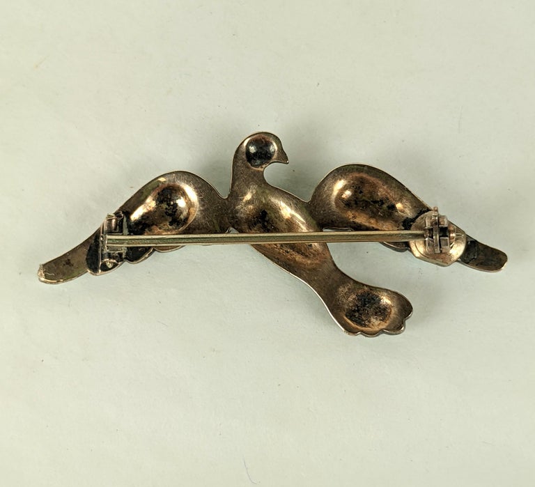 Victorian Persian Turquoise and Seed Pearl Dove For Sale at 1stDibs