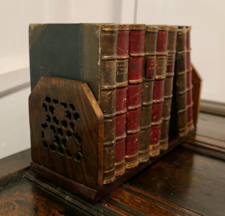 Victorian Pierced Folding Extending Bookend Slide For Sale at 1stDibs