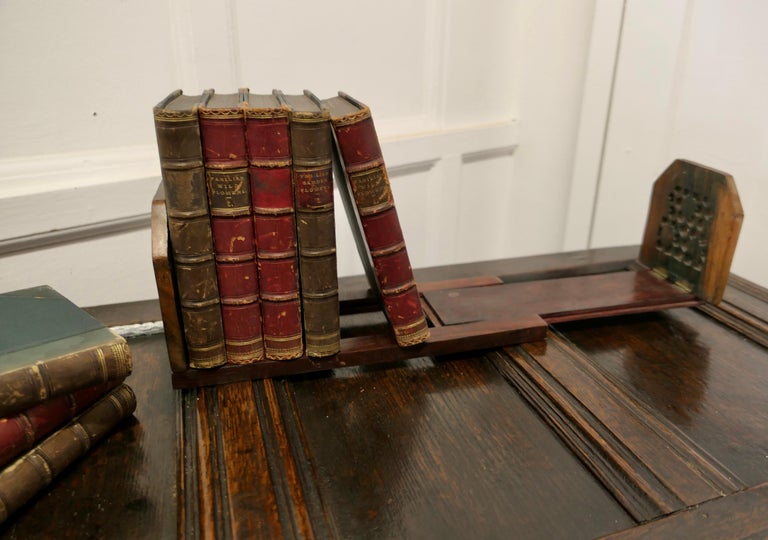 Victorian Pierced Folding Extending Bookend Slide For Sale at 1stDibs