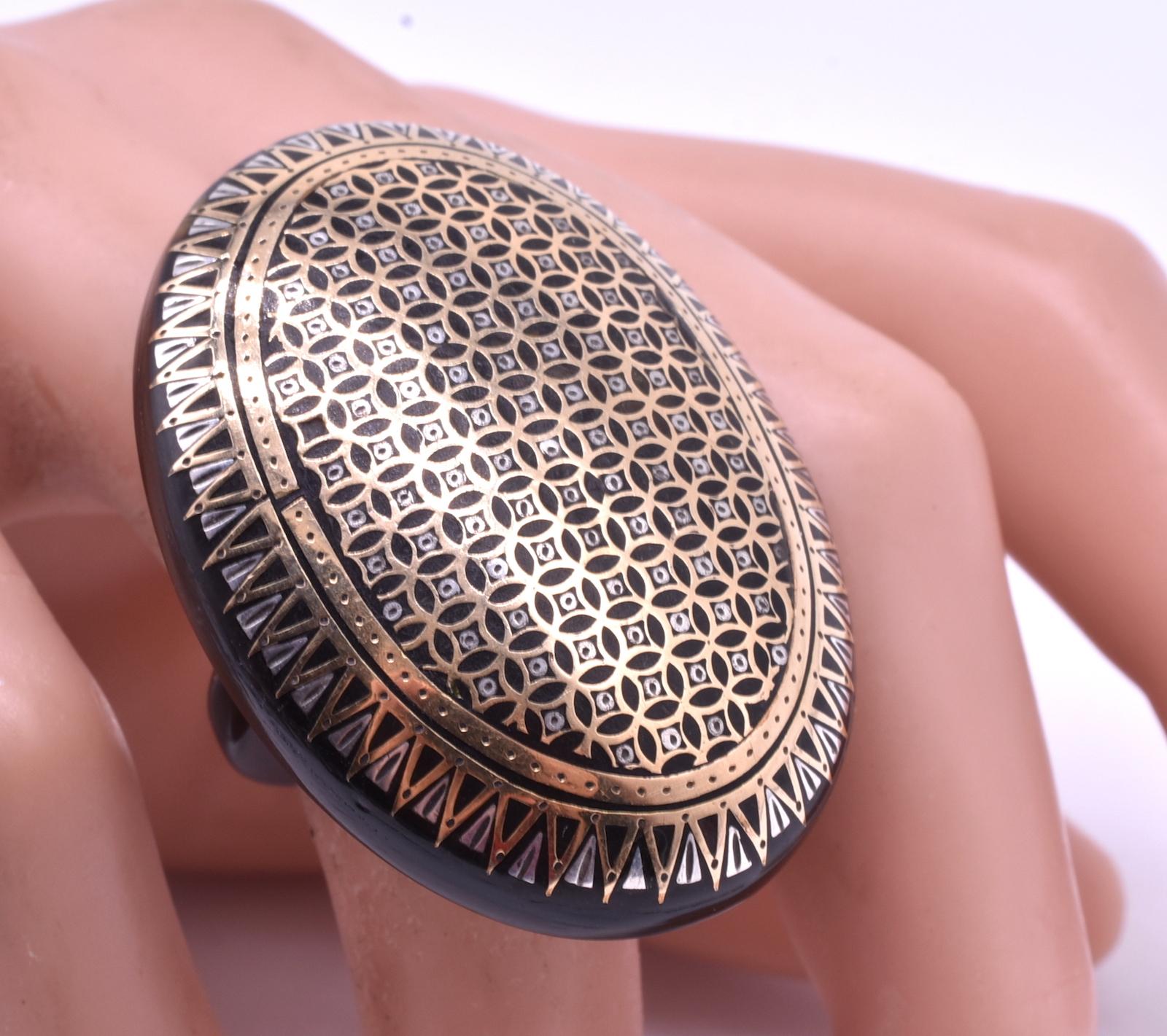 Victorian Pique Oval Ring at 1stDibs