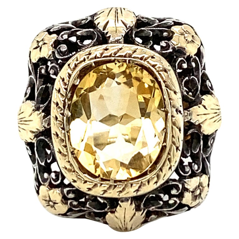 Victorian Quartz Gold Ring at 1stDibs