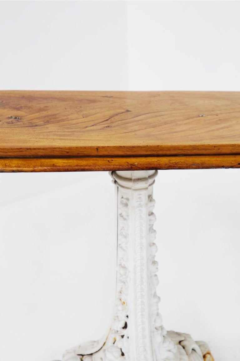 Victorian Rectangular Cast Iron Exterior Side Table For Sale at 1stDibs