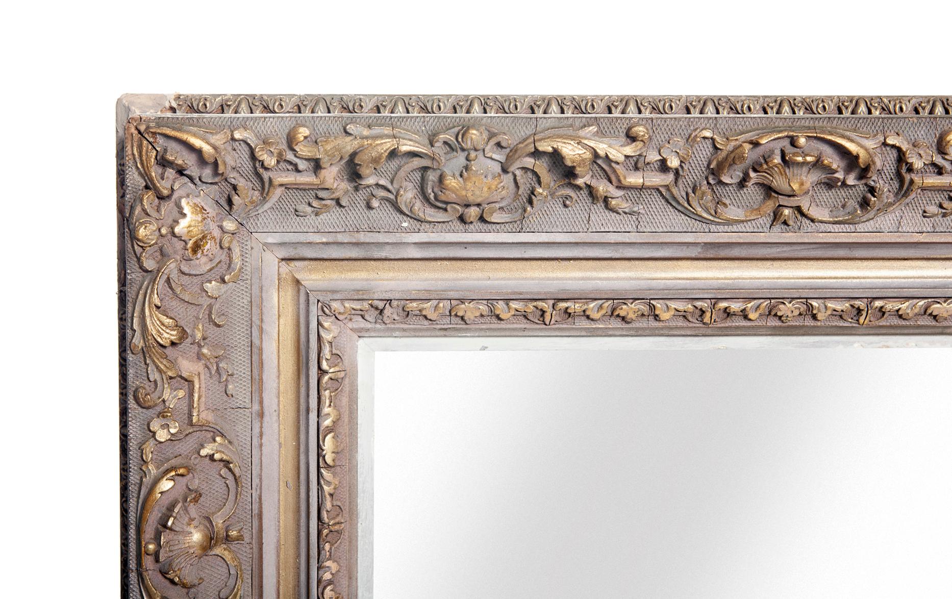 Victorian Rectangular Painted Mirror with Gilt Accents at 1stDibs | 7ft ...