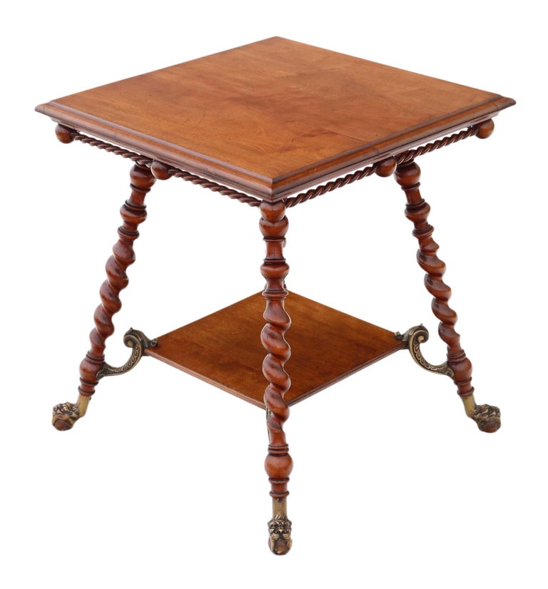 Victorian Red Walnut and Brass Centre Table For Sale at 1stDibs