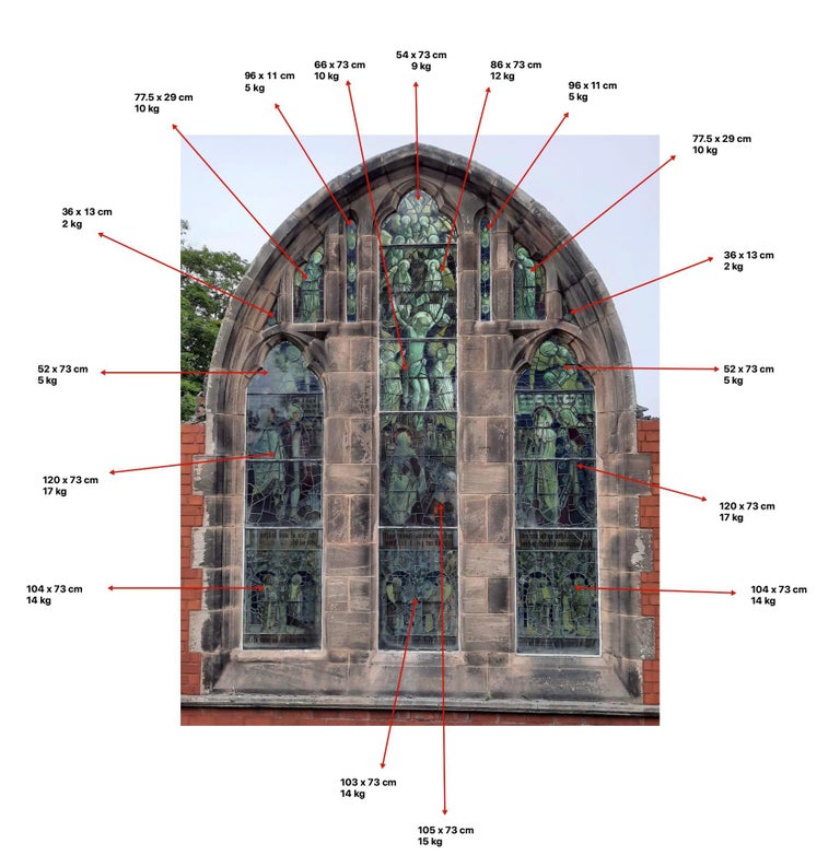 Victorian Religious Antique Stained Glass Window For Sale at 1stDibs