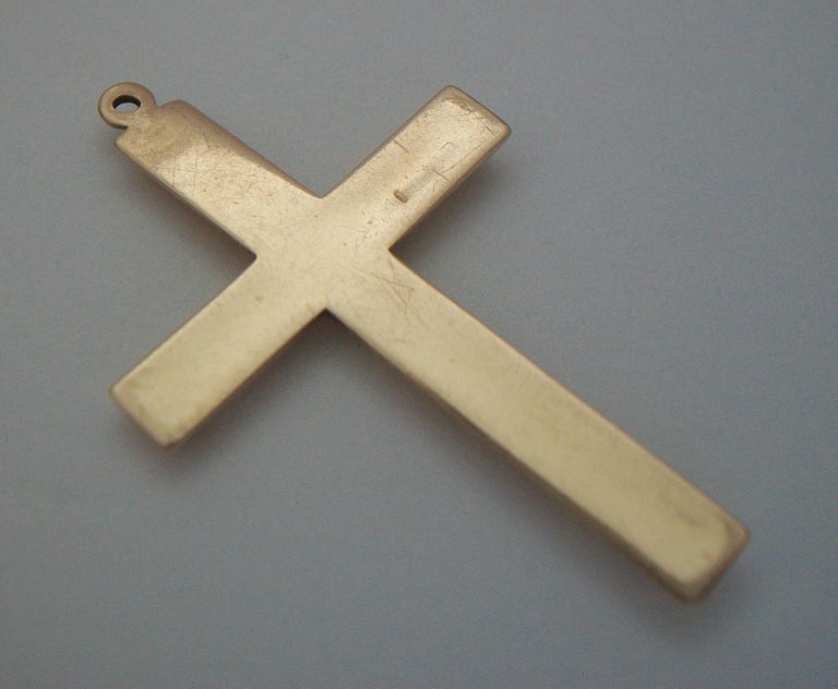 Victorian Renaissance Revival 14K Gold Cross Pendant - Unisex - E.U ...