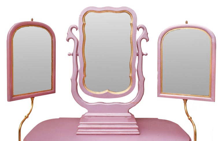 Victorian Revival Pink Vanity Table at 1stDibs