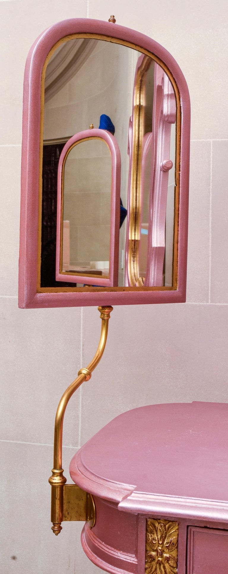 Victorian Revival Pink Vanity Table at 1stDibs