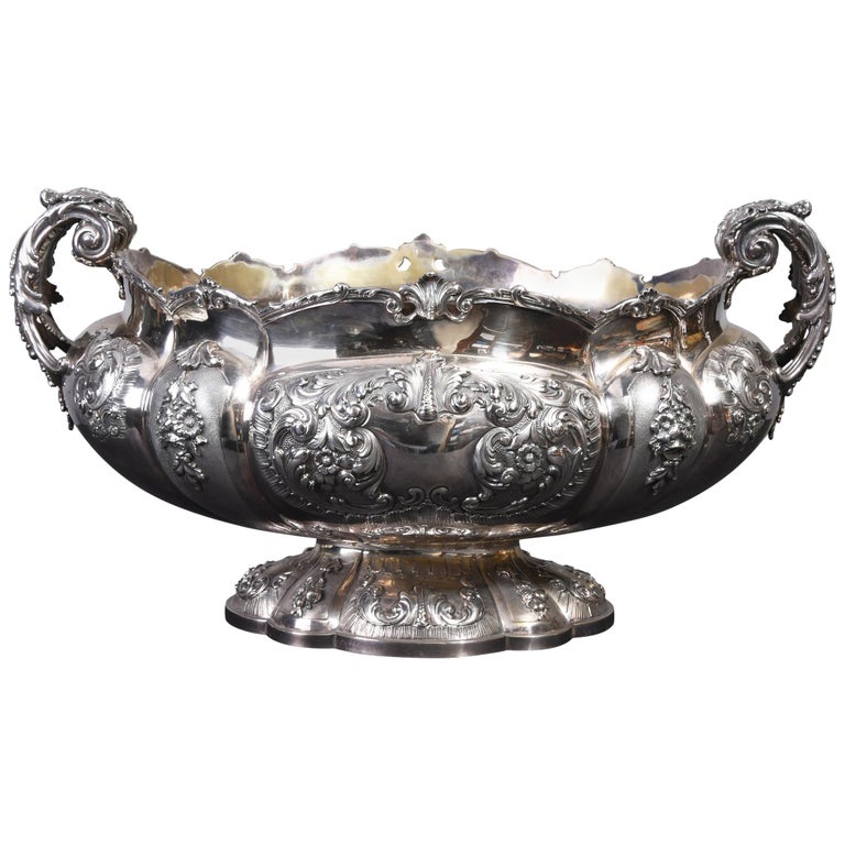 Victorian Rococo Revival 800 Silver Fruit Centerpiece Bowl at 1stDibs ...