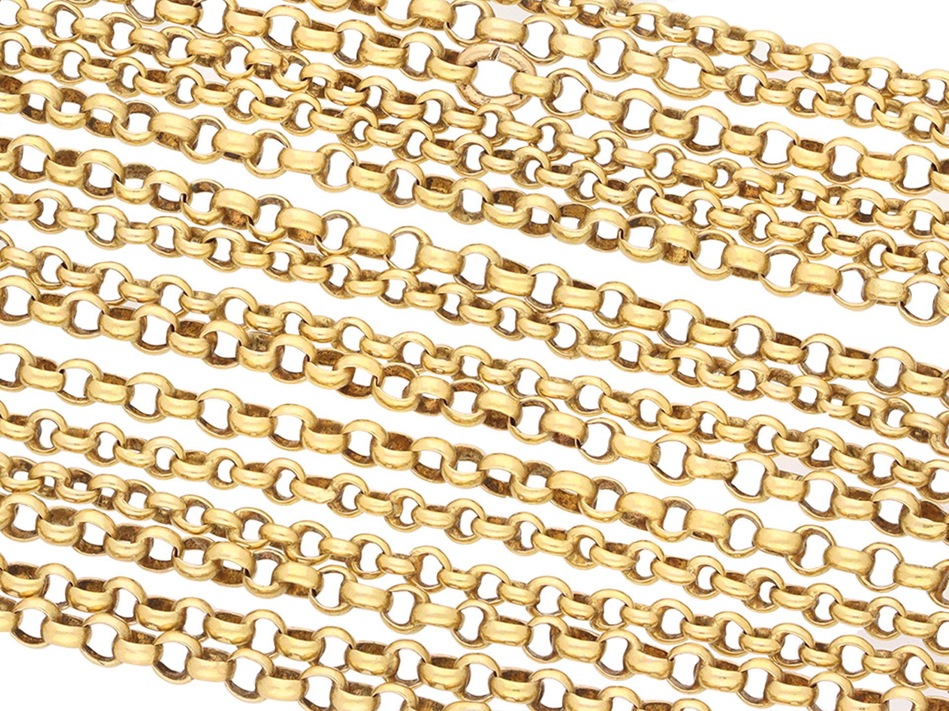 Victorian rose gold belcher chain, circa 1900. For Sale at 1stDibs