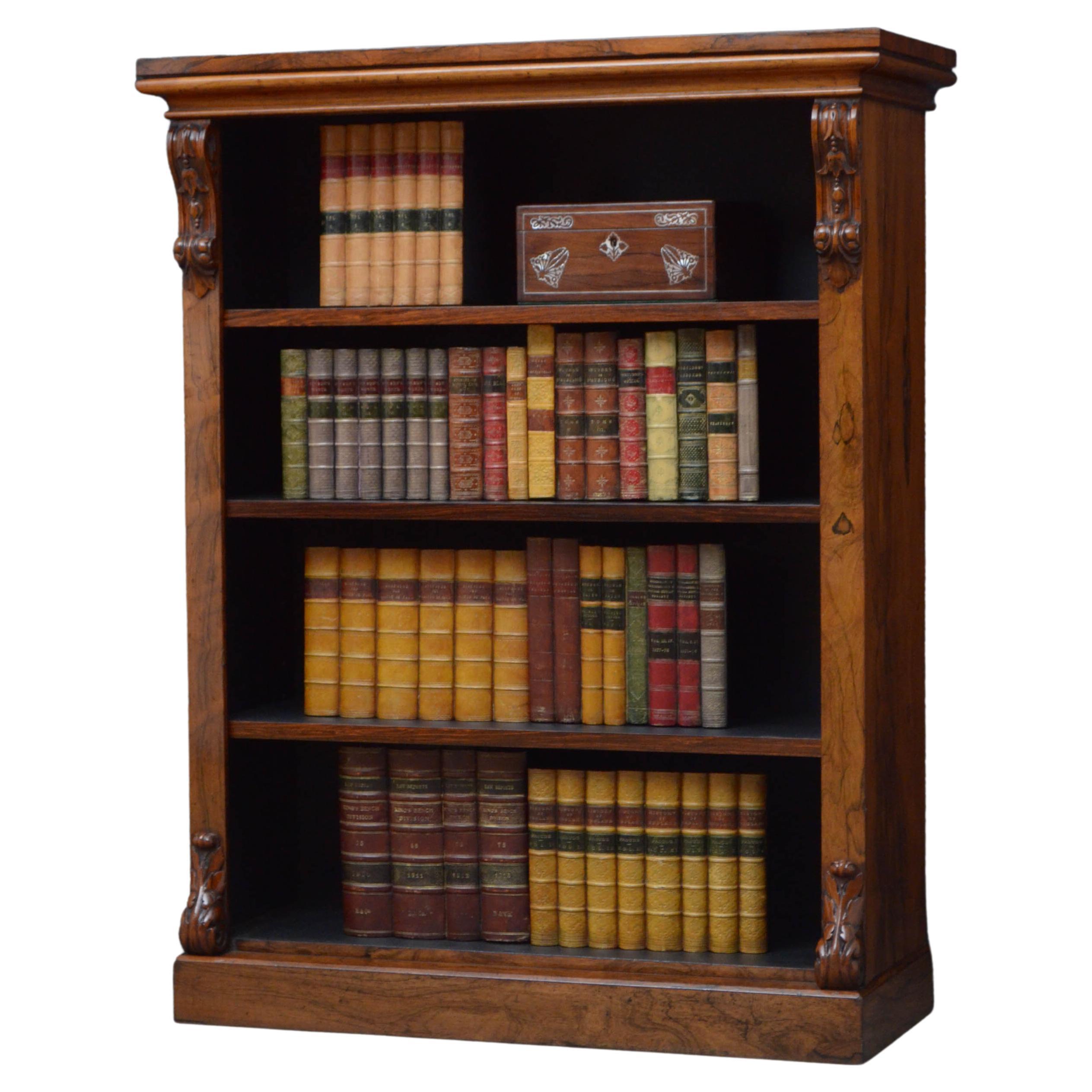 English Low Short Open Bookcase Bookshelf with Drawers For Sale at 1stDibs