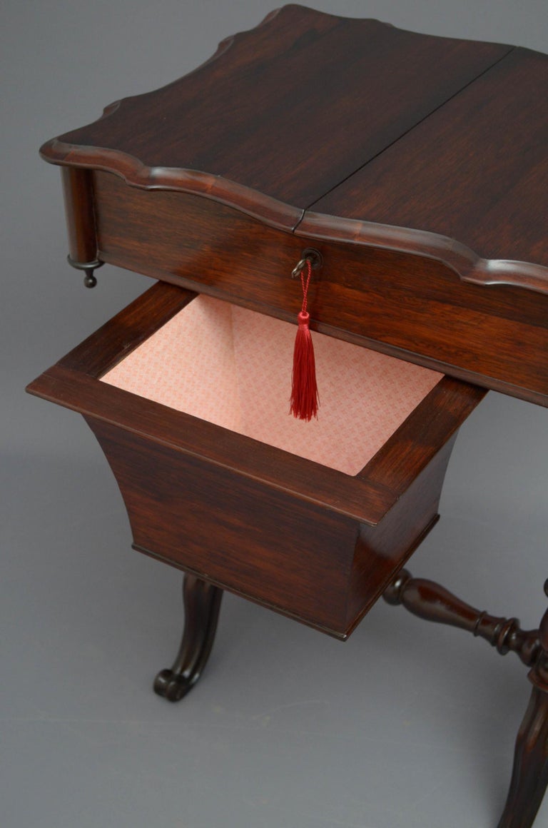 Victorian Rosewood Work Table For Sale at 1stDibs