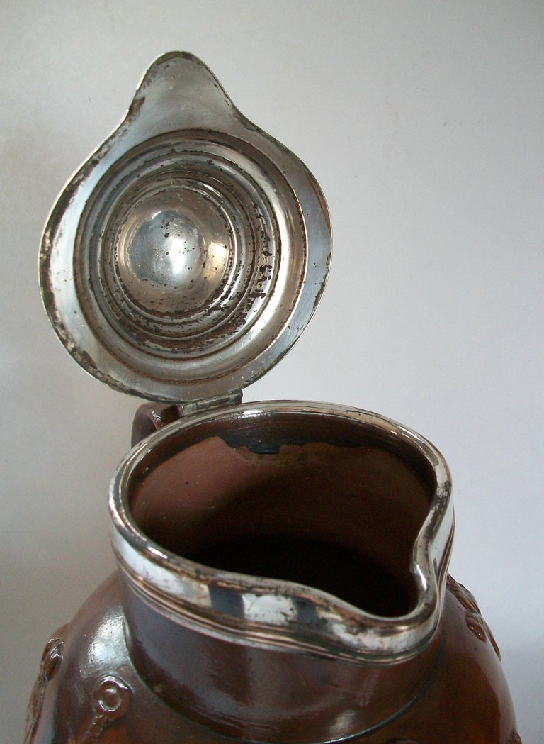 Victorian Salt Glaze Pitcher with Prince of Wales Feathers, U.K, 19th ...