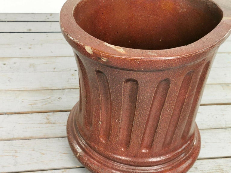 Victorian Salt Glazed Reclaimed Antique WC Tipper Lavatory Pan Planter ...