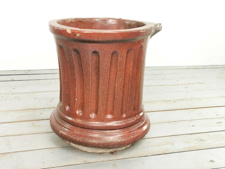 Victorian Salt Glazed Reclaimed Antique WC Tipper Lavatory Pan Planter ...