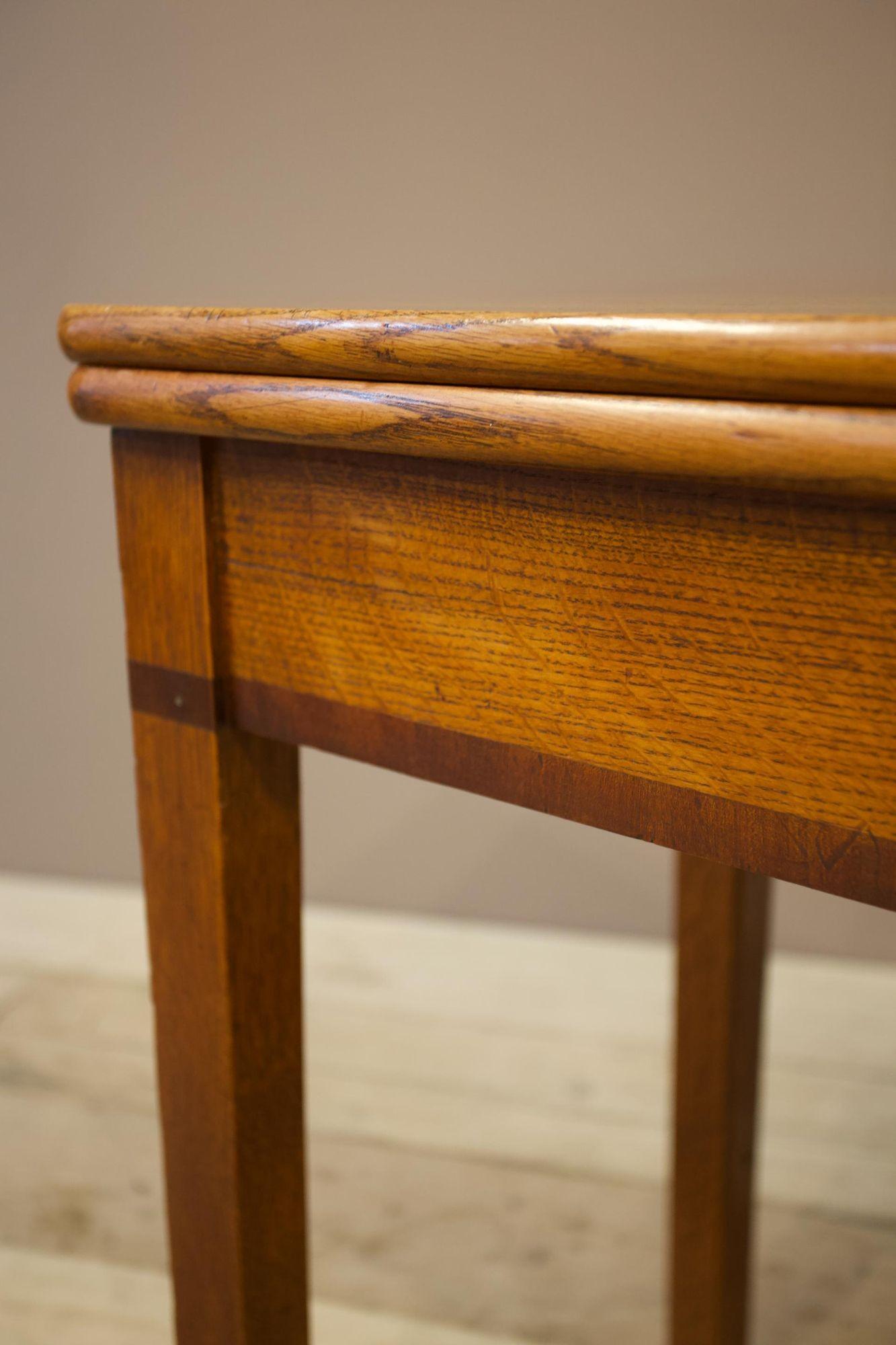 Victorian Satin Wood Fold over Table For Sale at 1stDibs