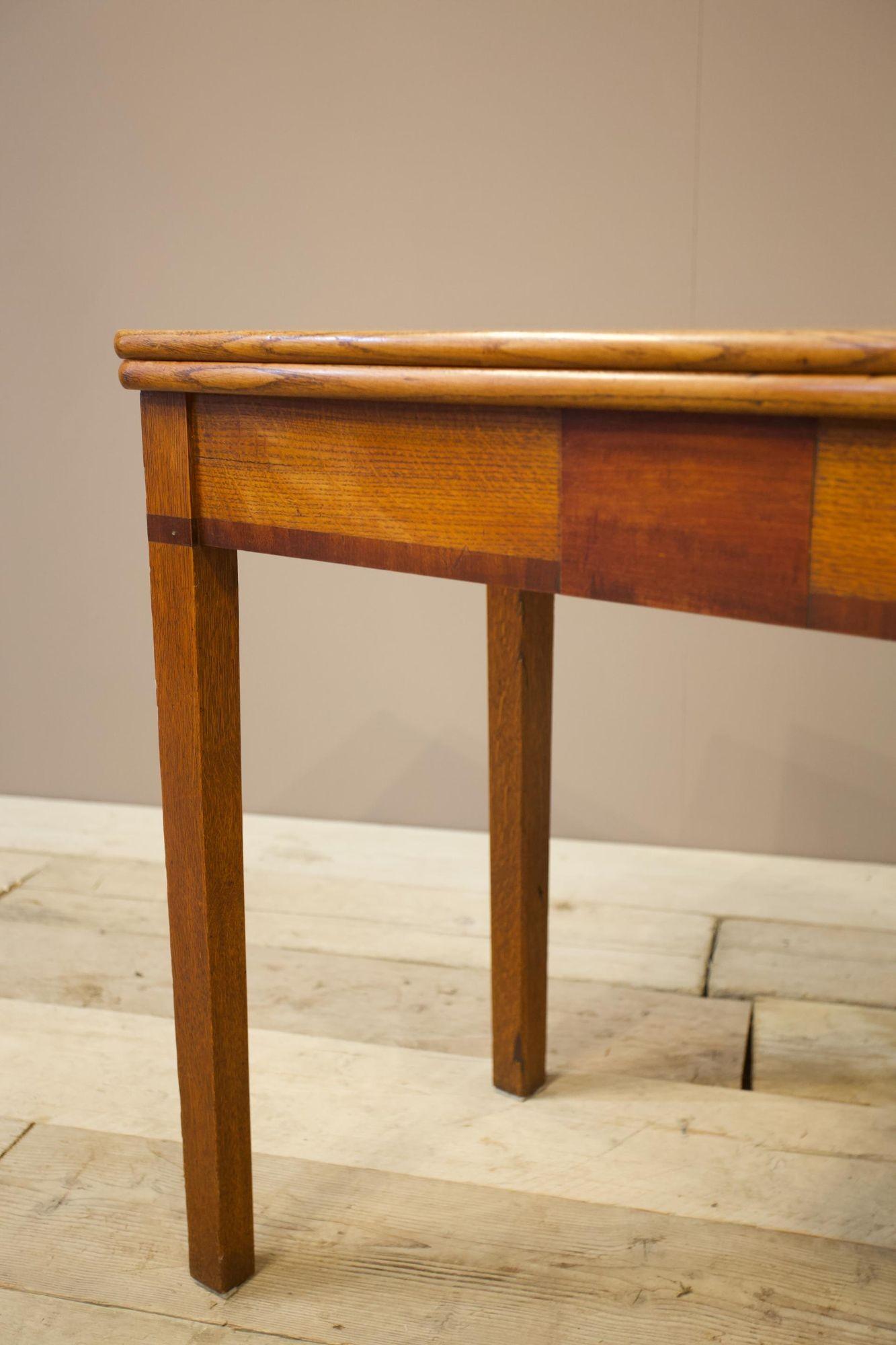 Victorian Satin Wood Fold over Table For Sale at 1stDibs