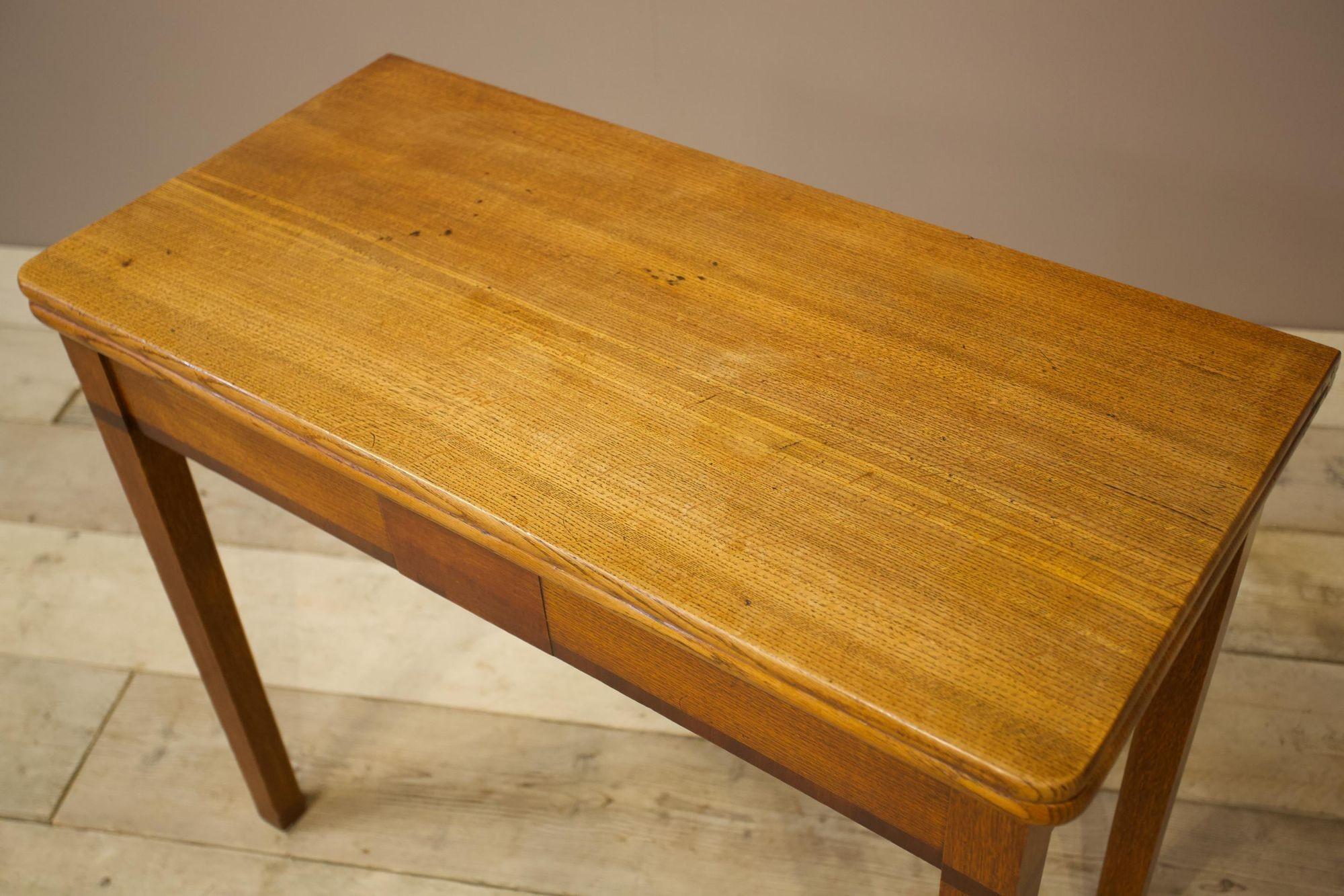 Victorian Satin Wood Fold over Table For Sale at 1stDibs