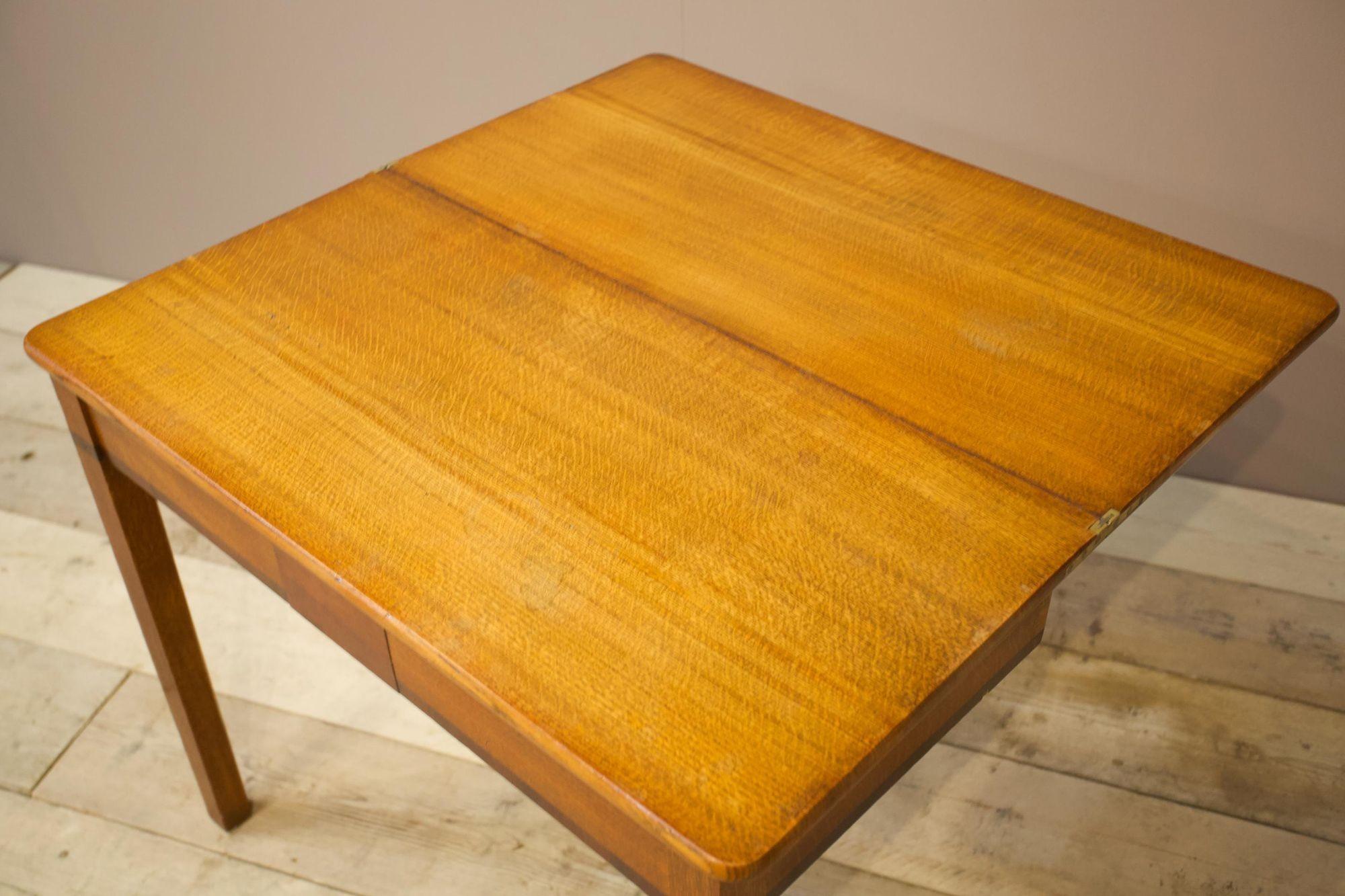 Victorian Satin Wood Fold over Table For Sale at 1stDibs
