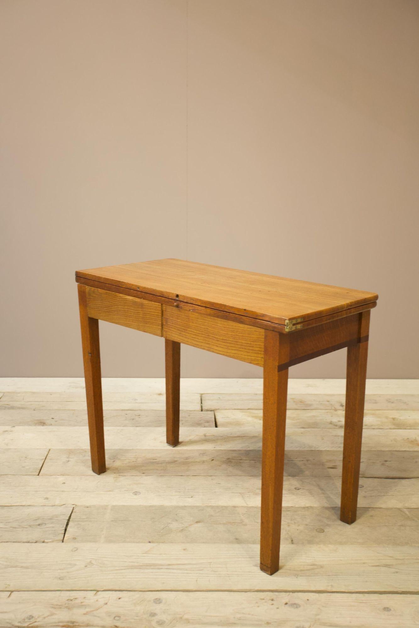 Victorian Satin Wood Fold over Table For Sale at 1stDibs