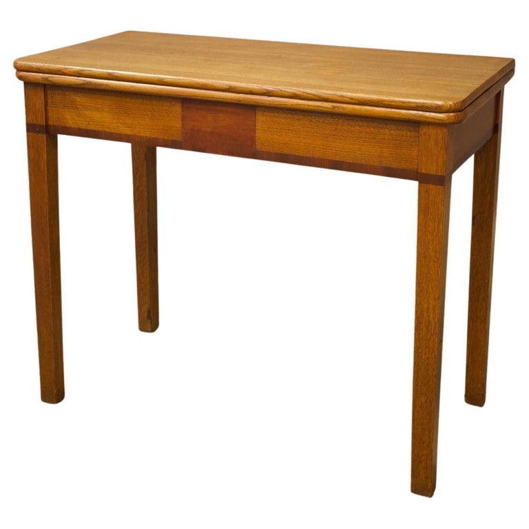 Victorian Satin Wood Fold over Table For Sale at 1stDibs