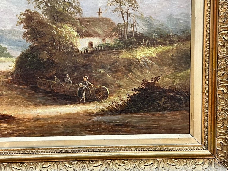 Victorian School - Victorian English Oil Painting Lady by Old Tree ...