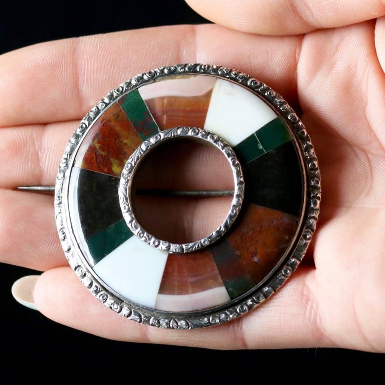 Victorian Scottish Agate Brooch, circa 1900 For Sale at 1stDibs | agate ...