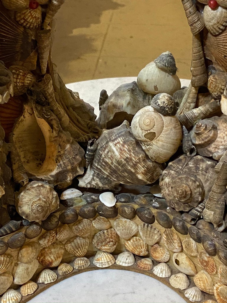 Victorian Seashell Art Lighthouse Night Light For Sale at 1stDibs